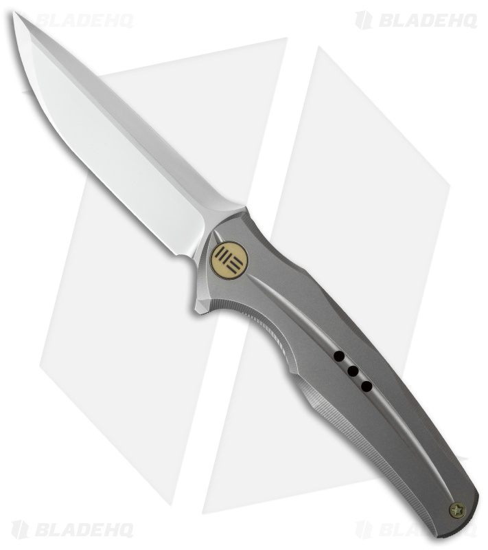 WE Knife Co. 601J Frame Lock Knife Gray Titanium (3.75" Satin) - Blade HQ