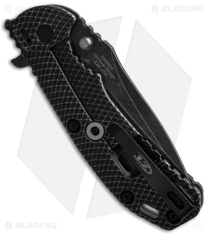 Zero Tolerance 0560BW Knife Hinderer Flipper (3.75" BlackWash) ZT - Blade HQ