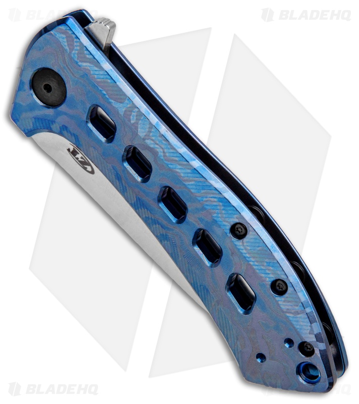 Zero Tolerance Rexford 0801TIBLU Flipper Knife Blue Ano Ti (3.5" SW ...
