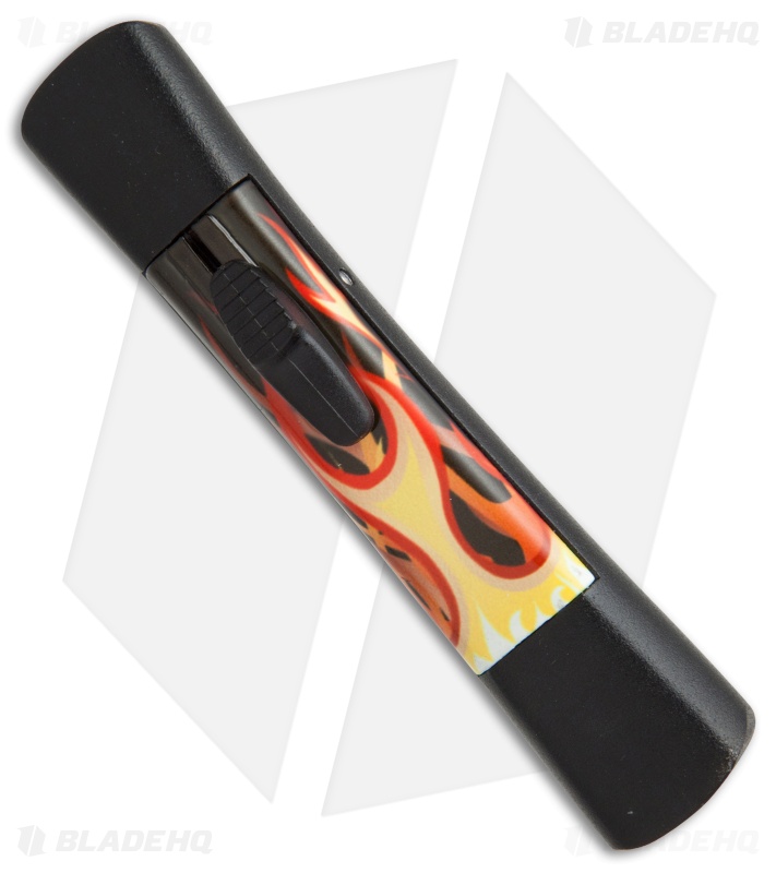 AKC Concord OTF Automatic Knife Flames (3.25" Black Flat) - Blade HQ