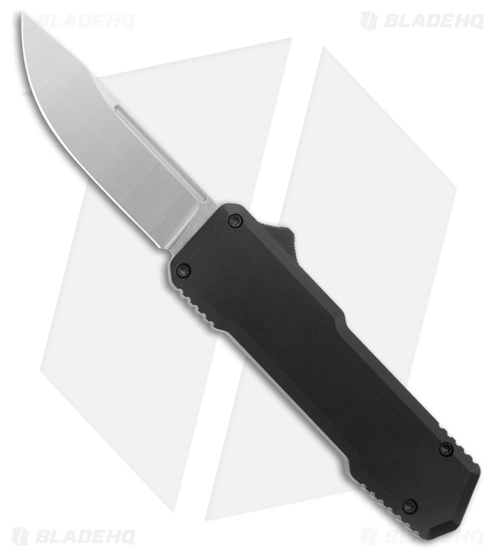 SOS Knives Knife Black Aluminum Drop Point Satin D2