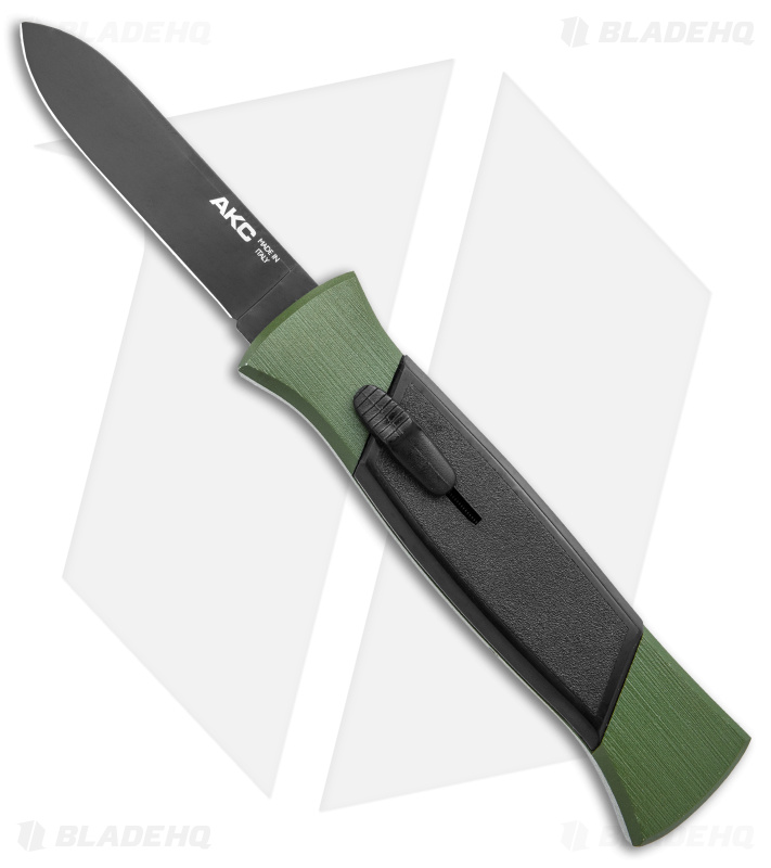 AKC 777 Blackfinger OTF Automatic Knife | Green/Black - Blade HQ