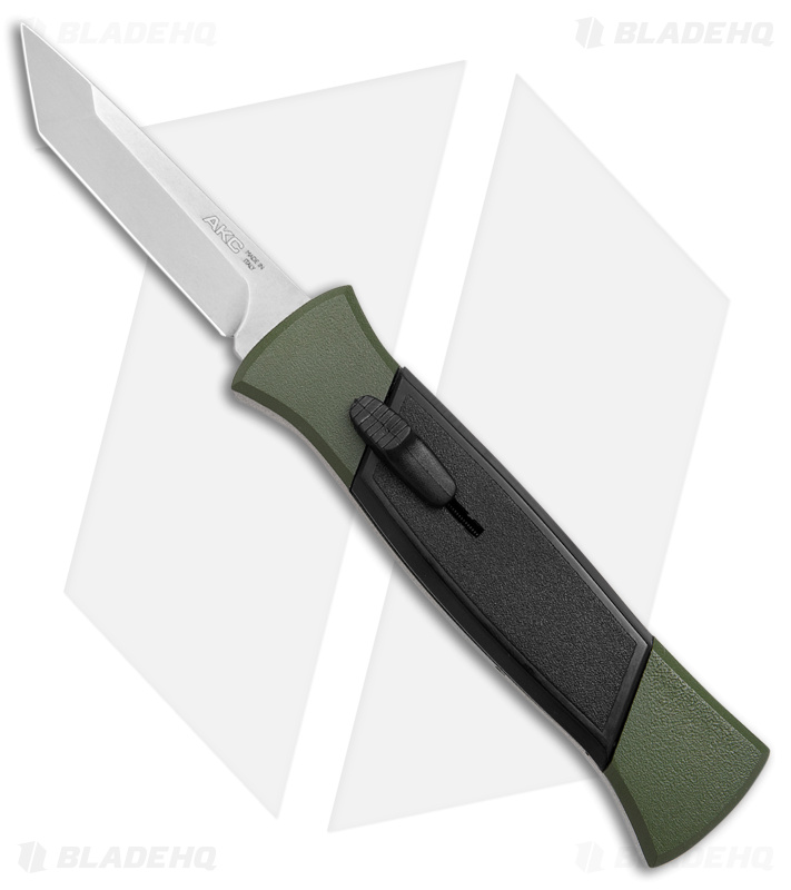 AKC 777 Blackfinger OTF Auto Green/Black (Satin) - Blade HQ