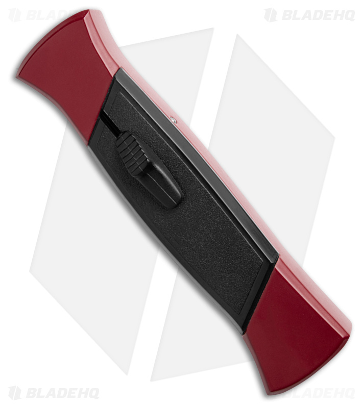 AKC 777 Automatic Knife Black/Red Aluminum Black