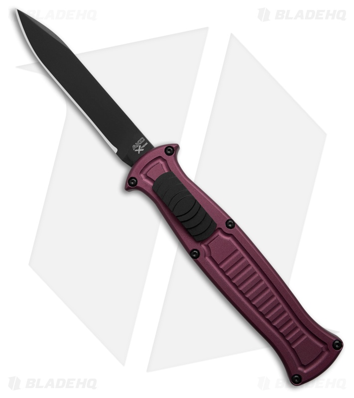AKC X-treme EVO R OTF Knife Purple Aluminum Black Blade