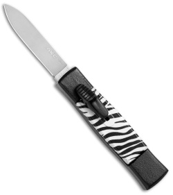 AKC Minion Concord OTF Automatic Knife Zebra (2.3" Satin Flat Grind ...