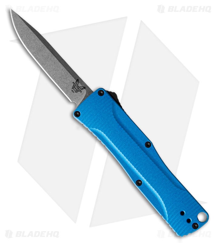 Benchmade Om | D/A OTF Auto Knife | Blue Alum. 4850-1 - Blade HQ