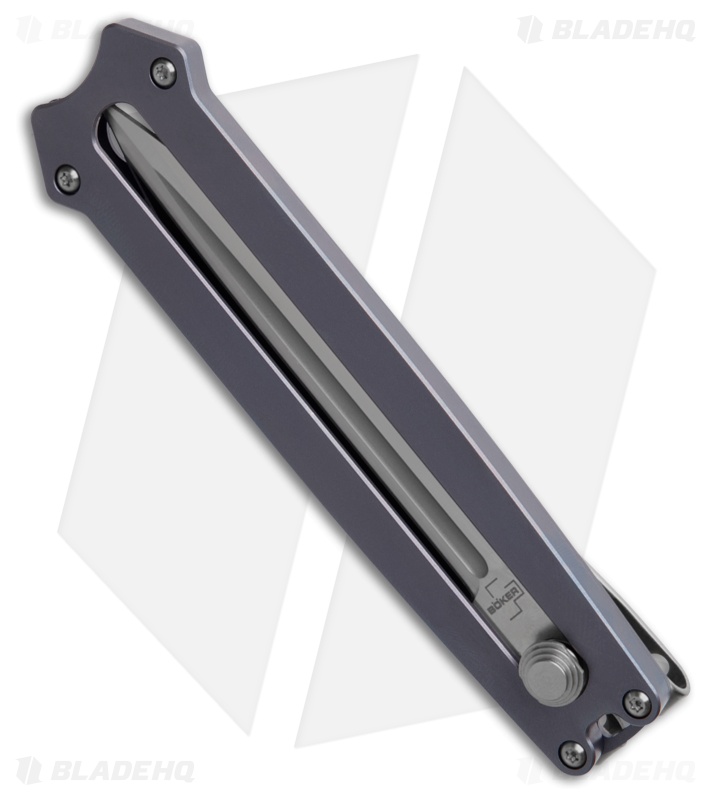 Boker Plus Slike Manual OTF Knife Blue Titanium