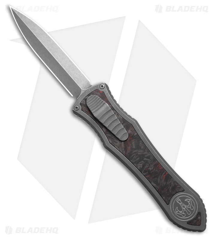 Hawk Knfie Designs Deadlock Model C OTF Gray CF/Red Ti