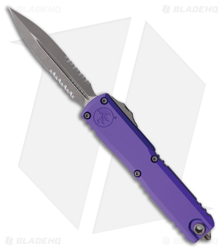 Microtech Ultratech Gen IV D/E OTF Knife Purple Apoc Serr