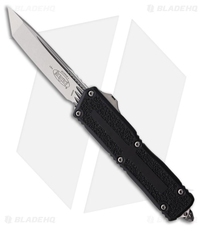 Microtech Scarab II OTF Knife Black Aluminum T/E SW