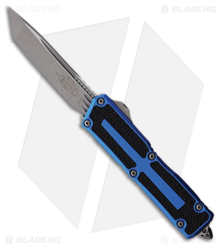 Microtech Scarab II Gen III T/E OTF Automatic Knife Blue Aluminum (4 ...