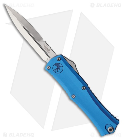 Microtech Hera II Mini D/E OTF Automatic Knife Blue Aluminum (3" Satin ...