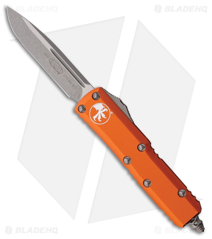 Microtech UTX-85 S/E OTF Knife Orange Al Apocalyptic