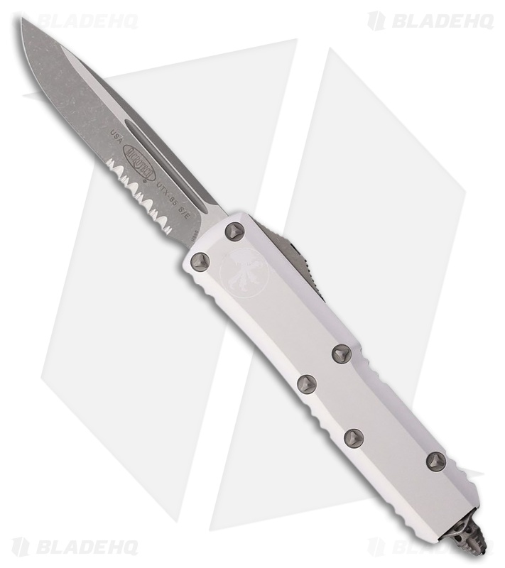 Microtech UTX-85 S/E OTF Knife Natural Clear Al Apoc Serr