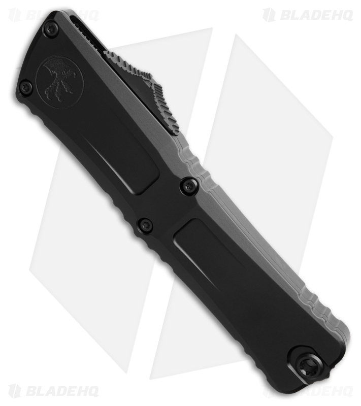 Microtech Combat Troodon Bowie OTF Knife Black Al Black Serr