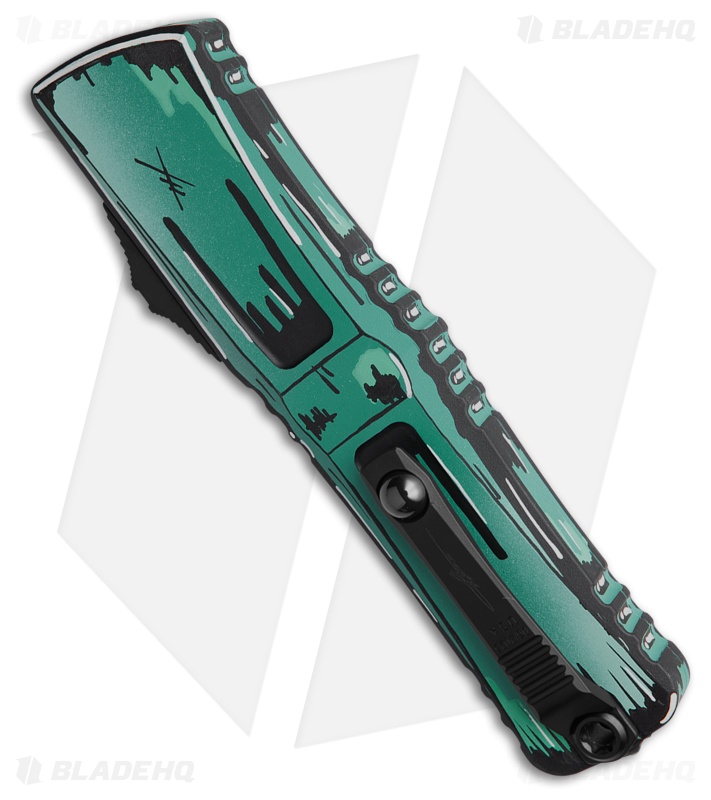 Microtech Combat Troodon Gen III S/E OTF Knife Turquoise Comic Strip