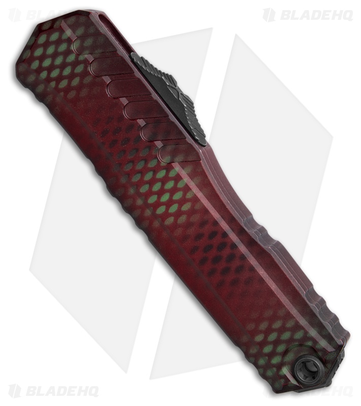 Microtech Cypher II OTF Knife Red X-51 Aluminum D/E Black SW