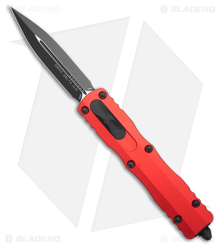 Microtech Dirac Delta D/E OTF Knife Red Handle Black Blade