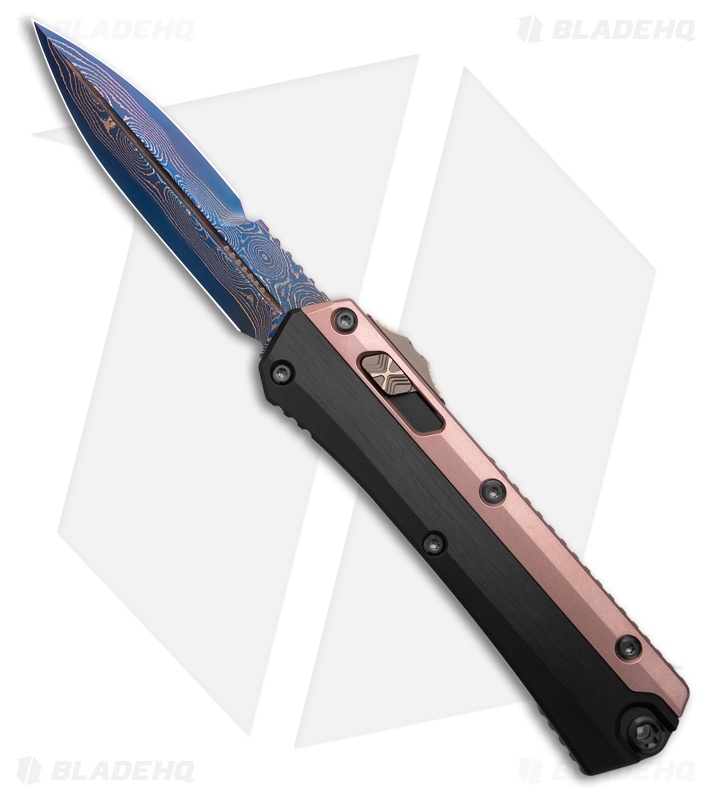 Microtech Glykon D/E OTF Automatic Knife Rose Gold Al/Ti