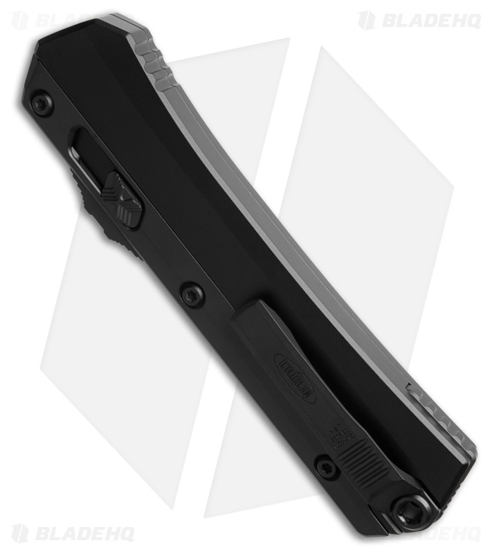 Microtech Glykon OTF Knife Black Aluminum/Ti T/E Black