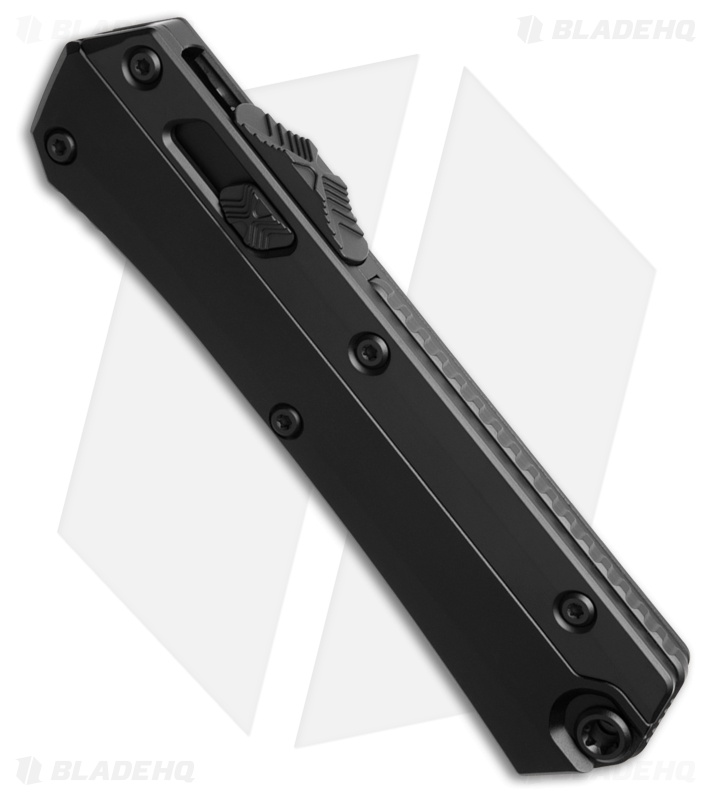 Microtech Glykon OTF Knife Black Aluminum/Ti T/E Black