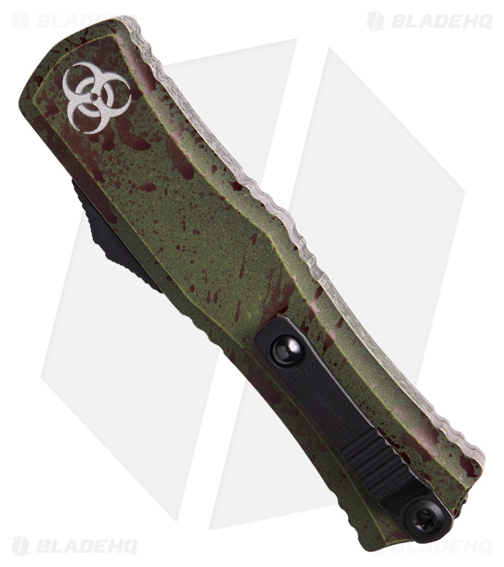 Microtech Hera II Mini OTF Knife OD Green Aluminum S/E Black