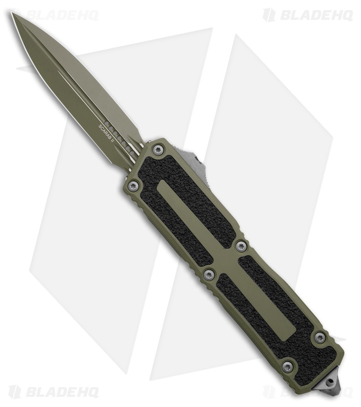 Microtech Scarab II OTF Red Al D/E Moss Green Bohler M390MK