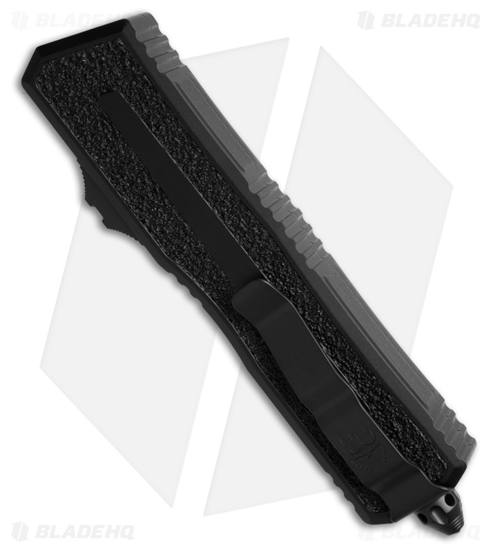 Microtech Scarab II OTF Knife Black Aluminum D/E Black