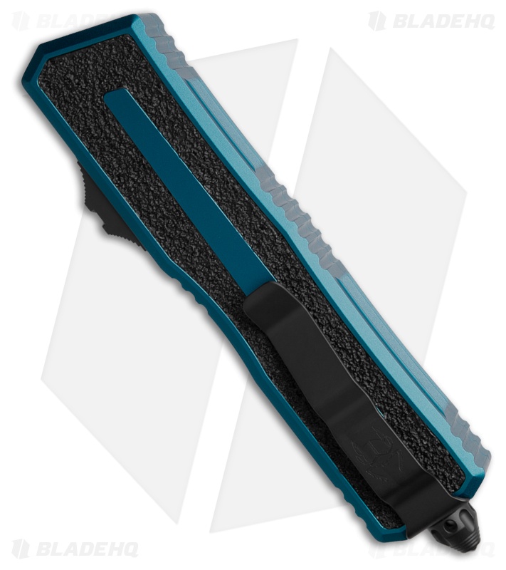 Microtech Scarab II OTF Knife Black Aluminum S/E SW Serr