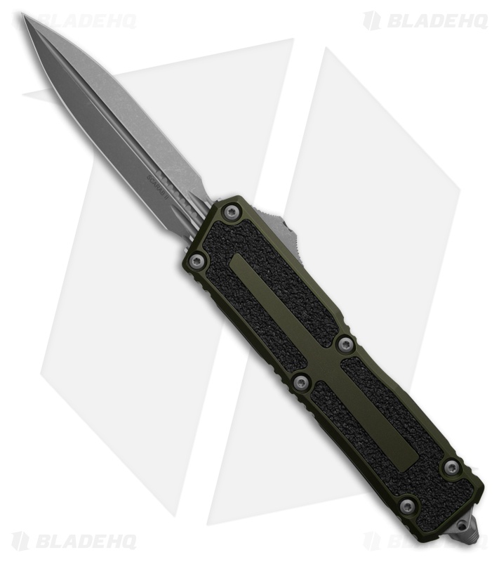 Microtech Scarab II OTF Knife OD Green Aluminum D/E Apoc