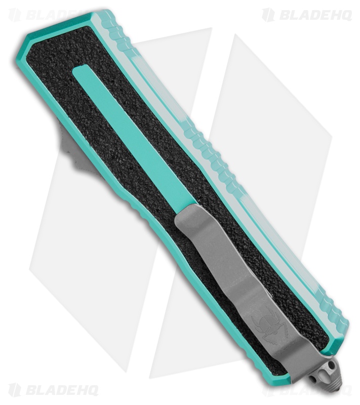 Microtech Scarab II OTF Knife Turquoise Al T/E Apoc FS