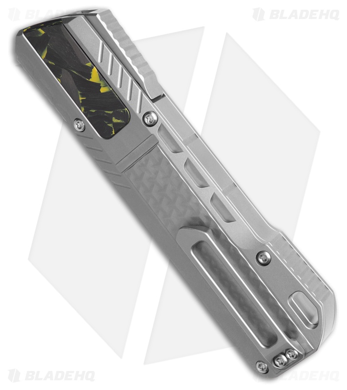 METTE RT-Leopard OTF Gravity Knife Titanium Blk/Yellow CF