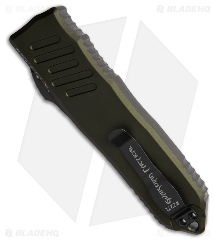 Guardian Tactical RECON-040 OTF Knife OD Green Al Black Serr