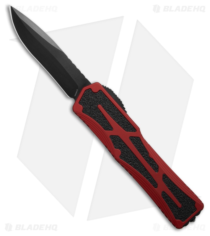 Heretic Colossus MagnaCut OTF Auto Red Aluminum (Black)