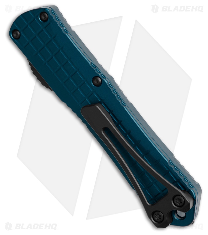 Heretic Knives Manticore S DE OTF Knife Blue Aluminum DLC