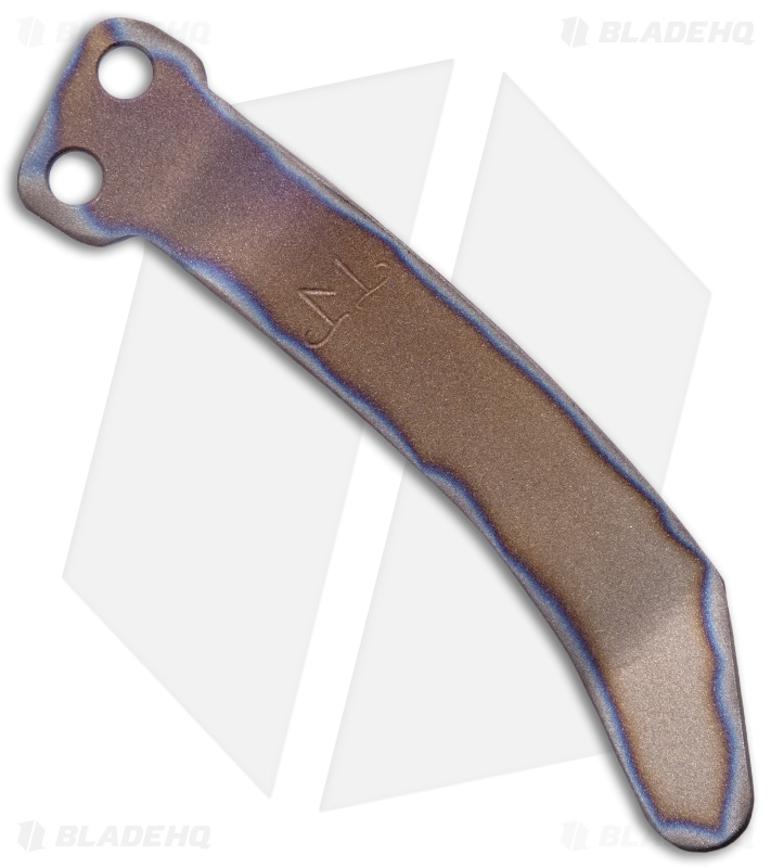 Maverick Customs Titanium Microtech Stitch Pocket Clip -Flame - Blade HQ