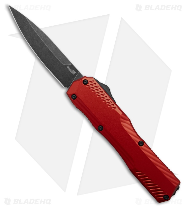 Kershaw Livewire OTF Knife | Auto Knife | Red MagnaCut Black
