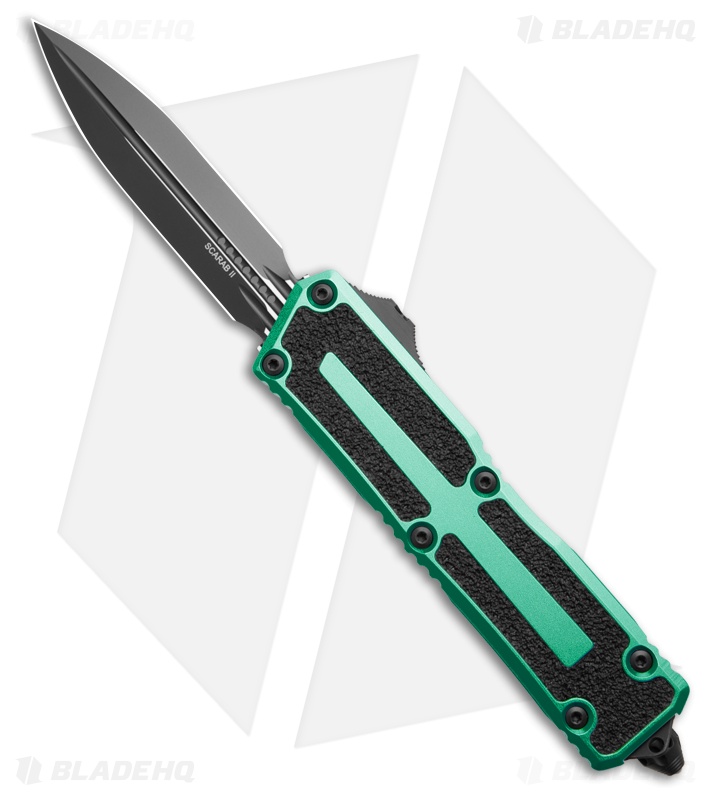 Microtech Scarab II OTF Turquoise Al D/E Black Bohler M390MK