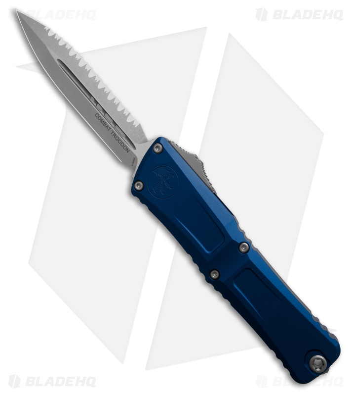Microtech Combat Troodon D/E Navy Blue SW Full Serr