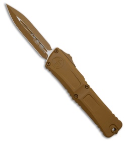 Microtech Combat Troodon OTF Knife Brown Aluminum D/E Brown