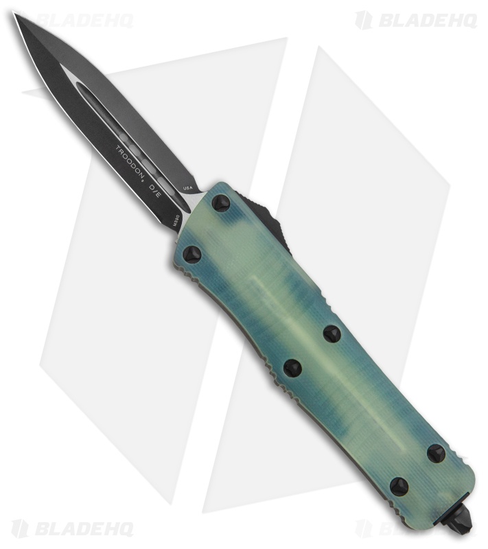 Microtech Signature Series Troodon D/E OTF Automatic Knife Jade G-10 (3 ...