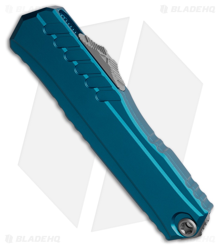 Microtech Cypher II OTF Knife Blue Aluminum D/E SW Full Serr