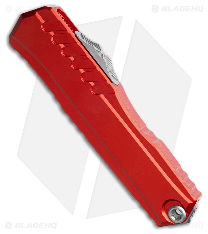 Microtech Cypher II OTF Knife Red Aluminum D/E SW Full Serr