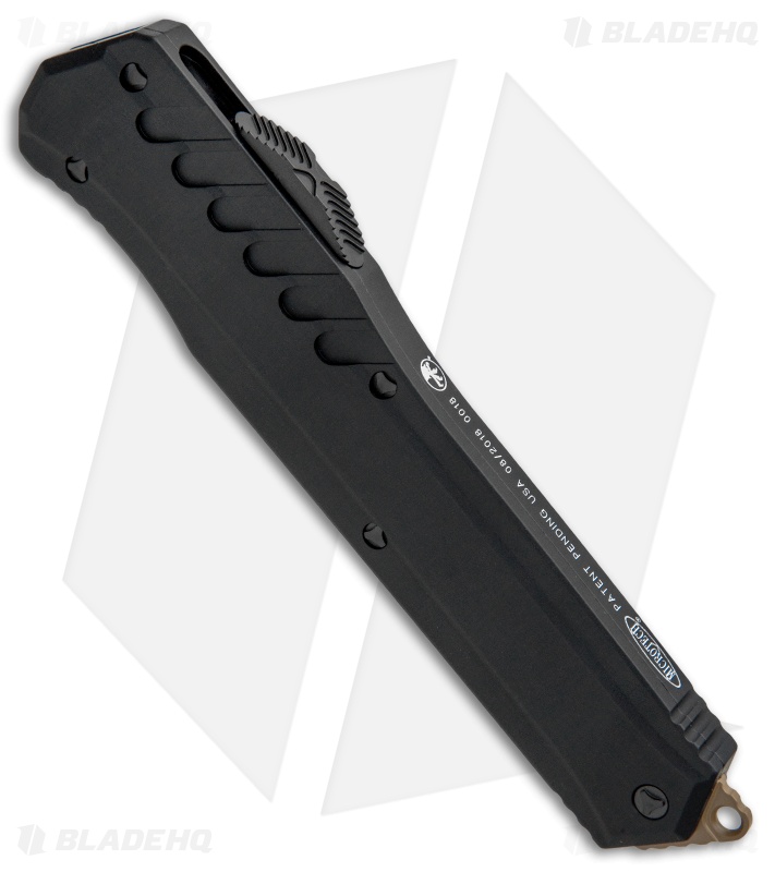 Microtech Cypher MK7 | S/E OTF Automatic Knife Black/Tan | 241M-1TNBK