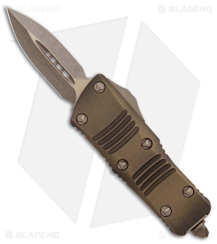 Microtech Troodon Mini D/E OTF Signature Series Antique Bronze (1.9 ...