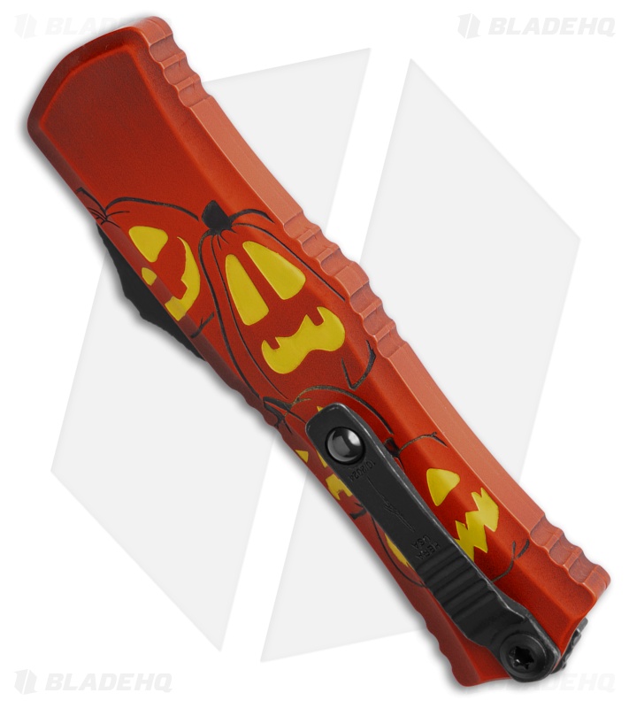 Microtech Hera II Mini OTF Knife Jack-o-Lantern Black SW