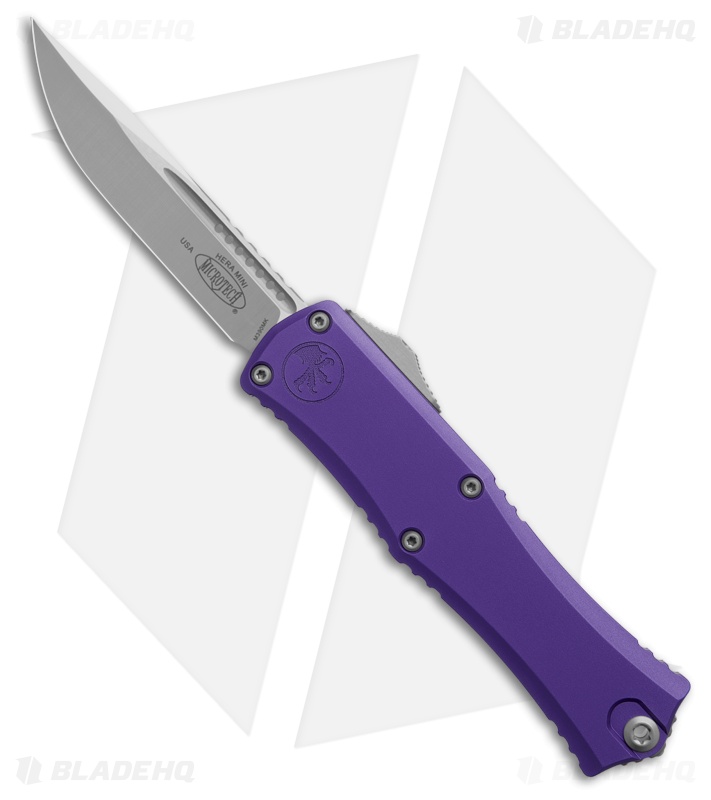 Microtech Hera II Mini S/E OTF Knife Purple Al Satin