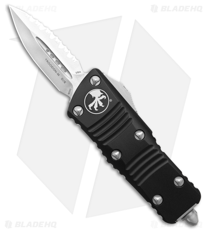 Microtech Troodon Mini D/E OTF Black + SW Full Serr Blade HQ