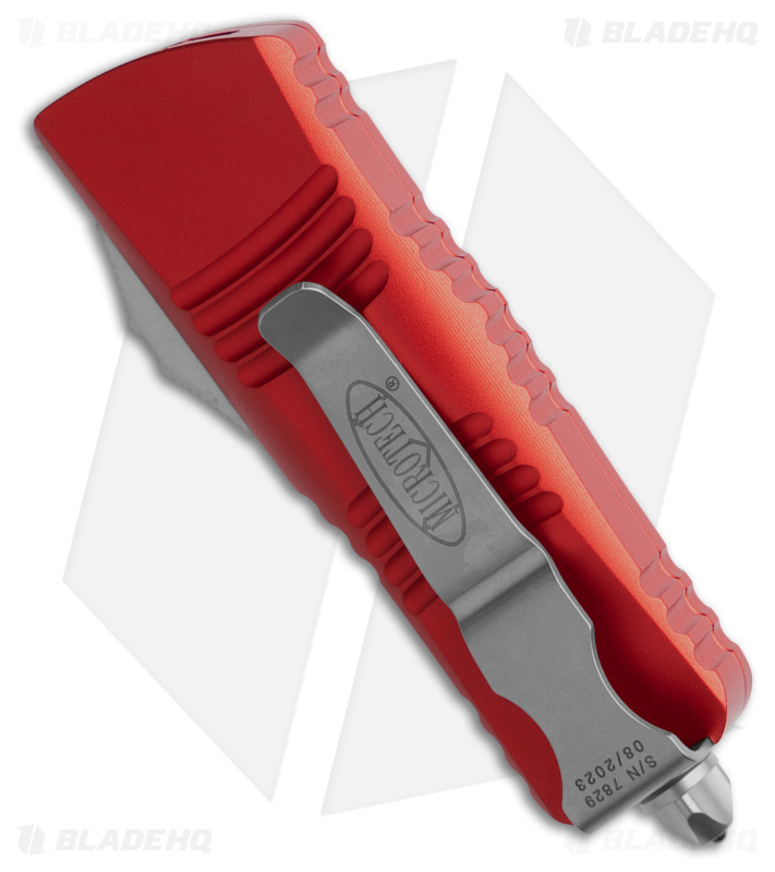 Microtech Troodon Mini D/E OTF Auto Red Al (1.9") - Blade HQ
